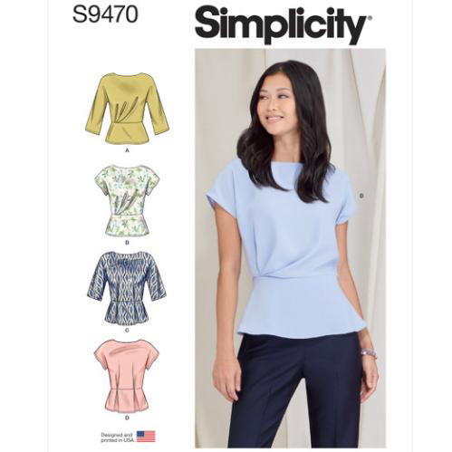 S9470 - Simplicity Sewing Pattern Misses' Tops - Simplicity | NeedleMe