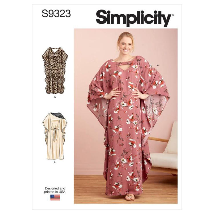 S9323 - Simplicity Sewing Pattern Misses' Caftans - Simplicity | NeedleMe