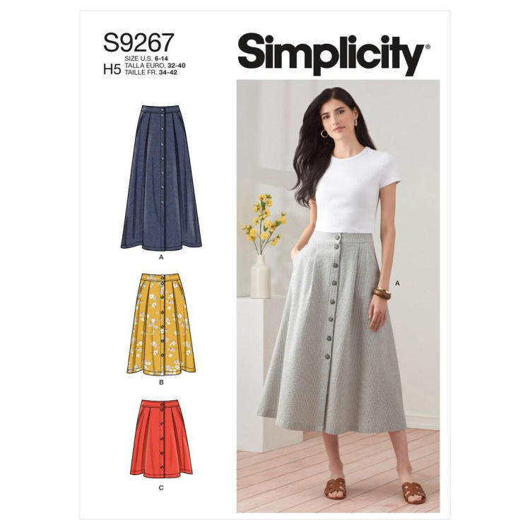 S9267 - Simplicity Sewing Pattern Misses' Skirt In Three Lengths ...
