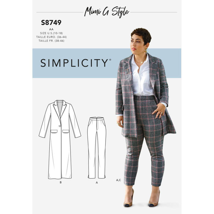 S8749 - Simplicity Sewing Pattern Misses'/Women's Mimi G Style Coat and ...