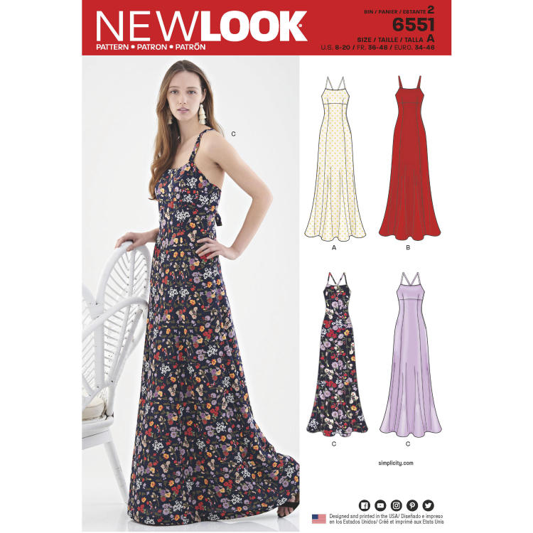 N6551 - New Look Pattern Misses' Gowns - New Look | NeedleMe