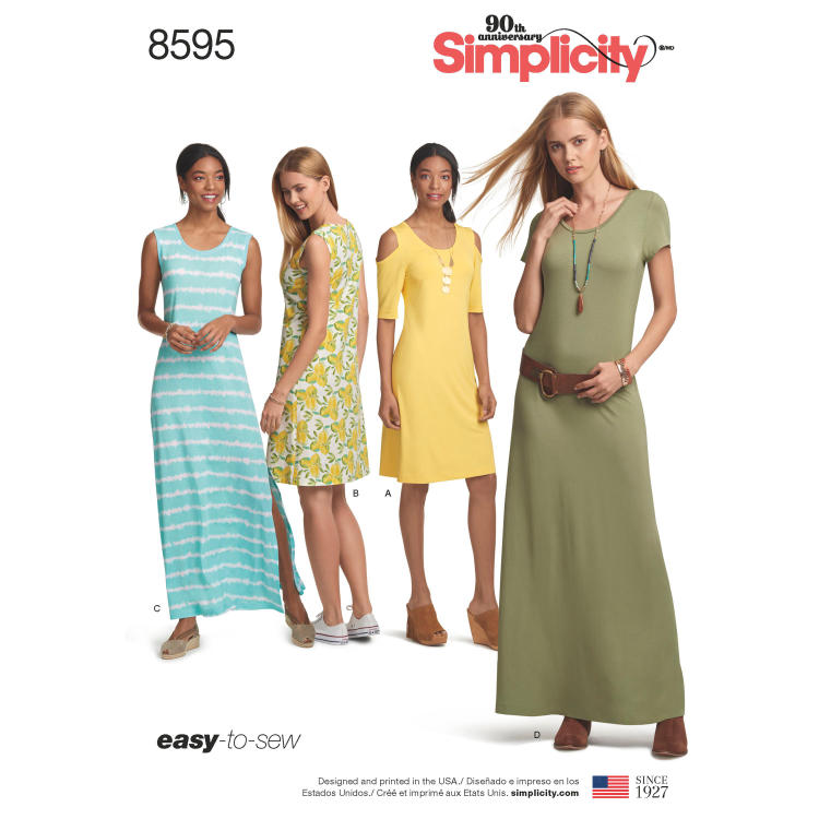 S8595 - Simplicity Misses' Knit Dresses - Simplicity | NeedleMe