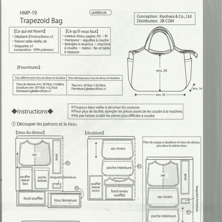 HMP-19 - Trapezoid bag - HAND MADE COLLECTION | NeedleMe